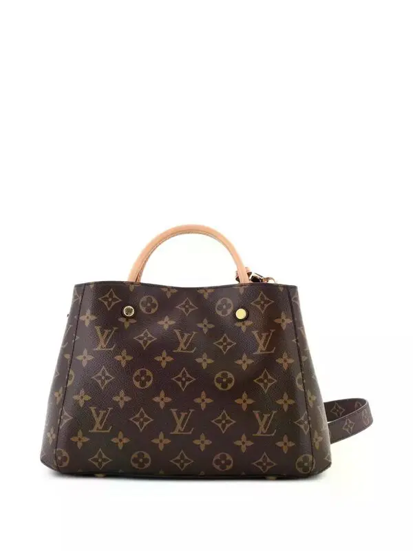 LOUIS VUITTON Montaigne Handbag Monogram Canvas Bb Satchel - Brown