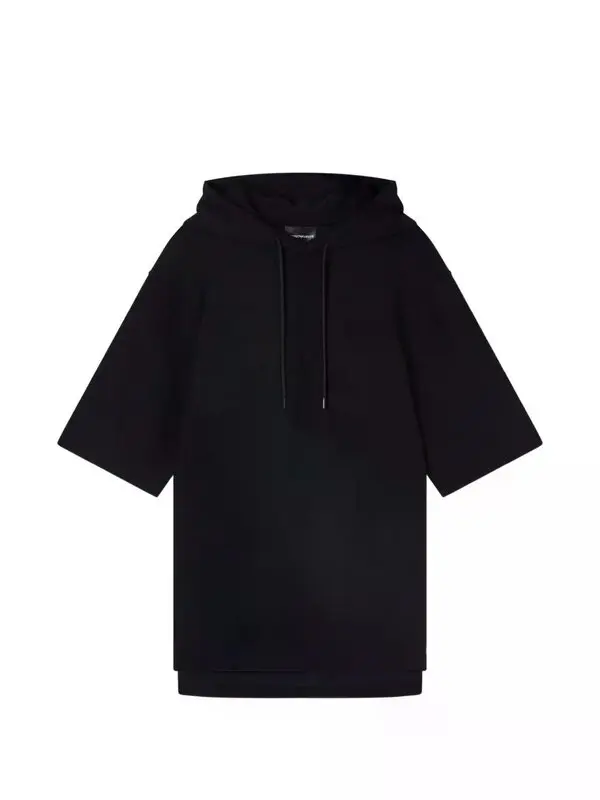 Emporio Armani Short-sleeve Hoodie - Black
