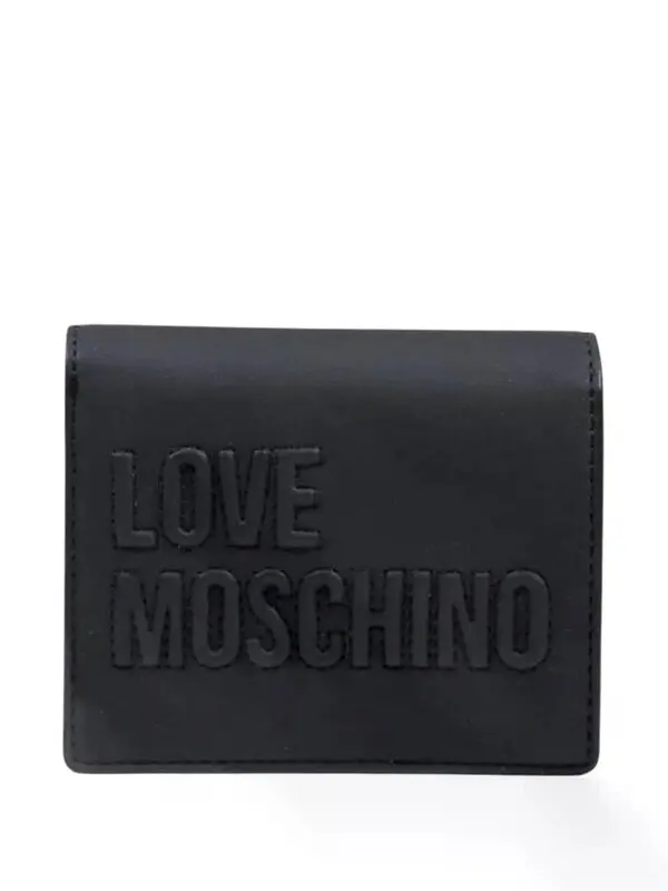 Moschino Debossed-logo Bifold Wallet - Black