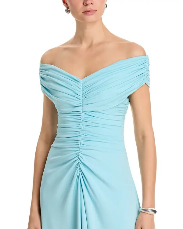 Simkhai Sheyda Draped Jersey Midi Dress - Pool