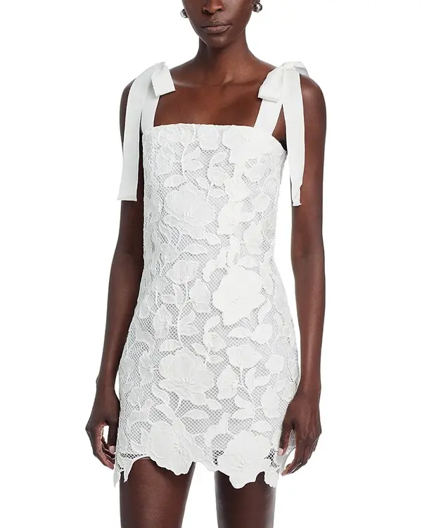 Simkhai Marigolde Embroidered Mini Dress - White