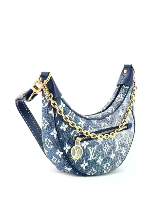 LOUIS VUITTON Loop Handbag Monogram Jacquard Denim - Blue
