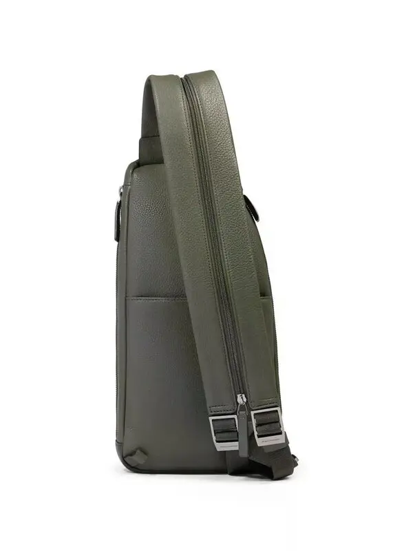PIQUADRO Leather Convertible Backpack Sling Bag