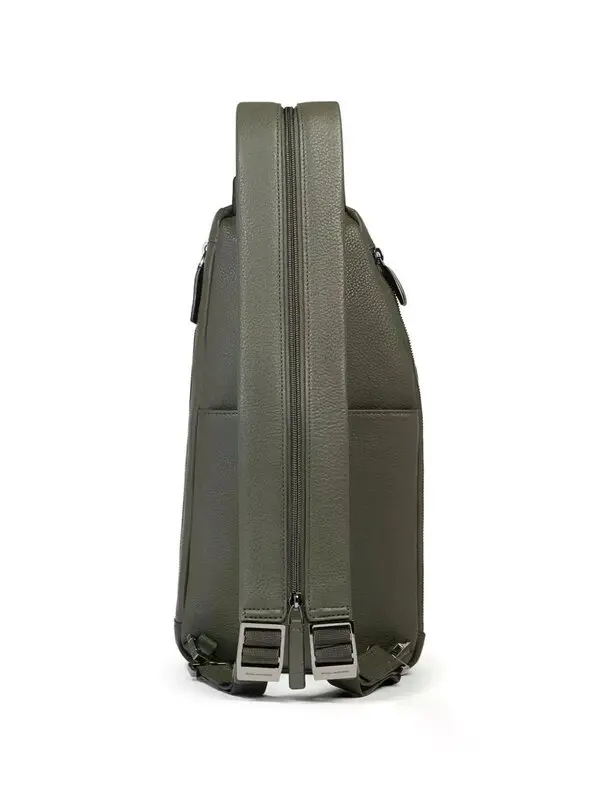 PIQUADRO Leather Convertible Backpack Sling Bag