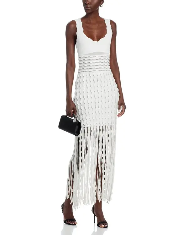Simkhai Brionne Scalloped Knit Dress