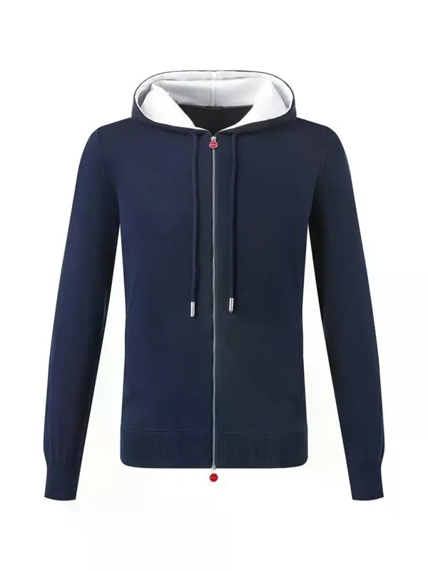 Kiton Fine-knit Zip-up Hoodie