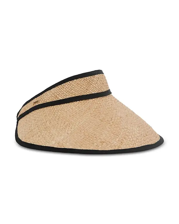 Eugenia Kim Trixie Packable Toyo Straw Visor - Natural