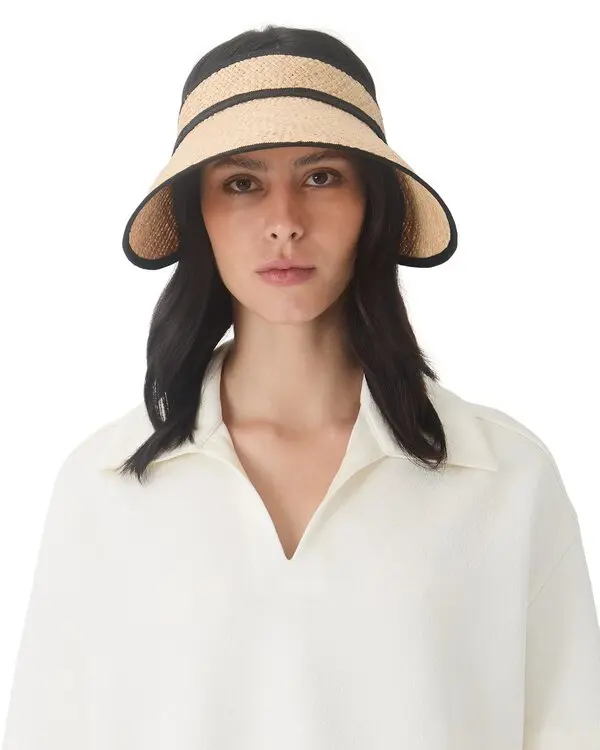 Eugenia Kim Trixie Packable Toyo Straw Visor - Natural