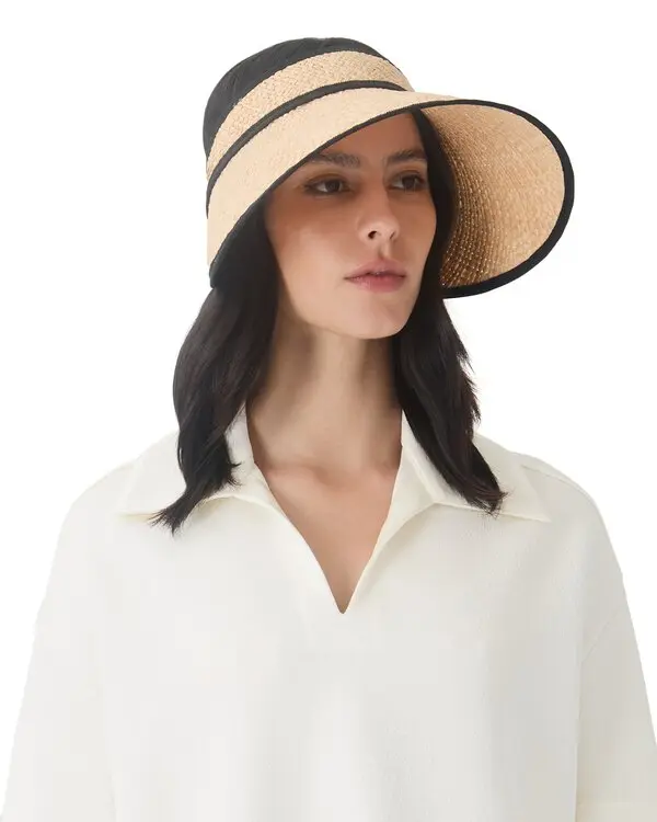 Eugenia Kim Trixie Packable Toyo Straw Visor - Natural