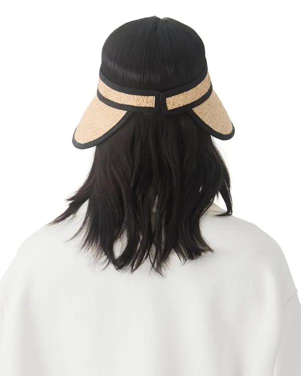 Eugenia Kim Trixie Packable Toyo Straw Visor - Natural