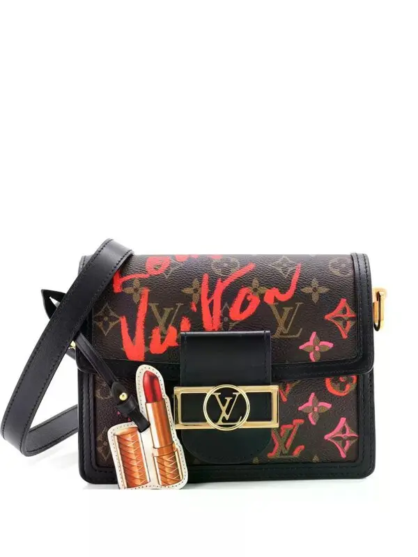 LOUIS VUITTON Dauphine Shoulder Bag Limited Edition Fall In Love Monogram - Brown