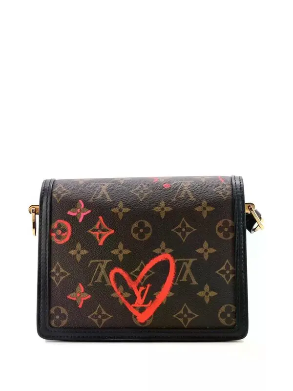 LOUIS VUITTON Dauphine Shoulder Bag Limited Edition Fall In Love Monogram - Brown