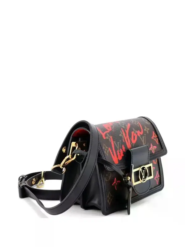 LOUIS VUITTON Dauphine Shoulder Bag Limited Edition Fall In Love Monogram - Brown