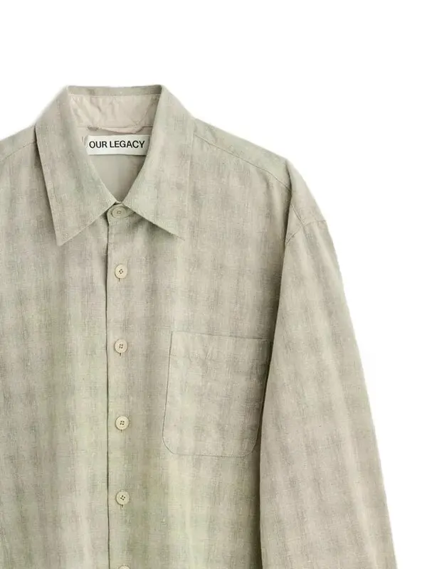 Our Legacy Above Check-pattern Patch-pocket Shirt