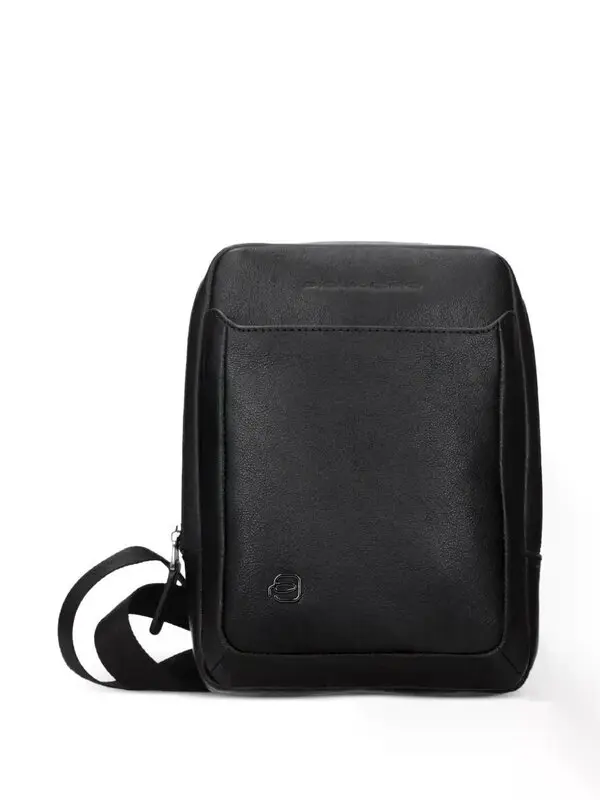 PIQUADRO Leather Crossbody Bag - Black