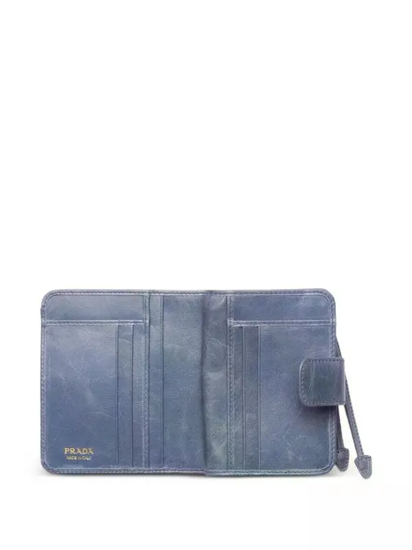 Prada Small Leather Wallet - Blue