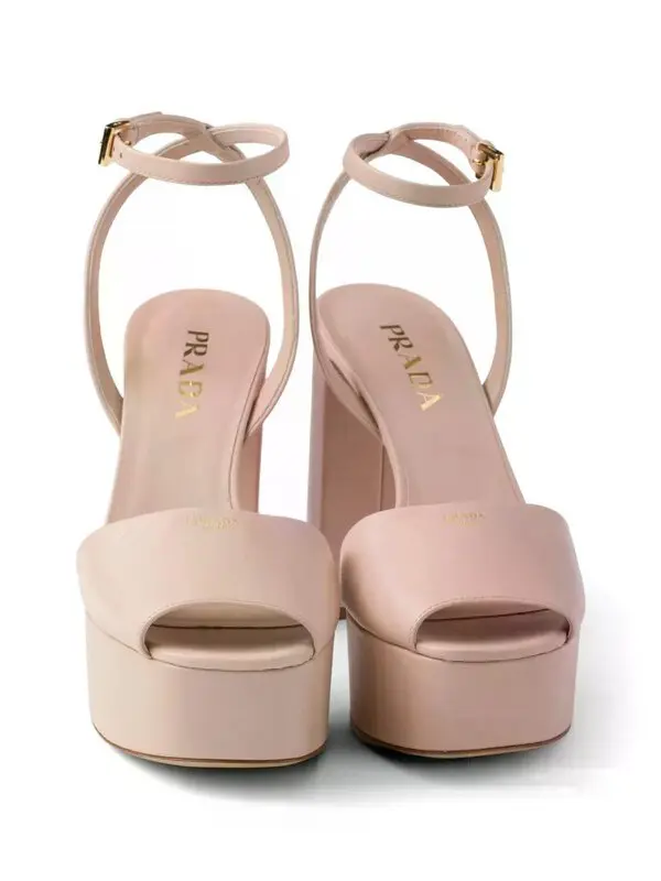 Prada Nappa Leather Platform Sandals - Pink