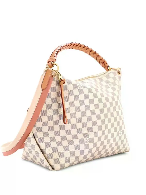 LOUIS VUITTON Braided Handle Beaubourg Damier Mm Hobo Bag