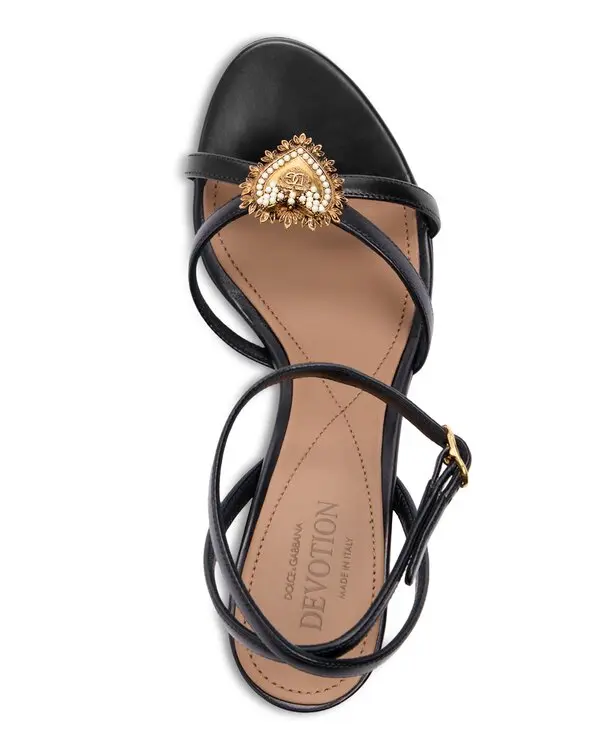 Dolce & Gabbana Devotion Strappy Sandals - Black