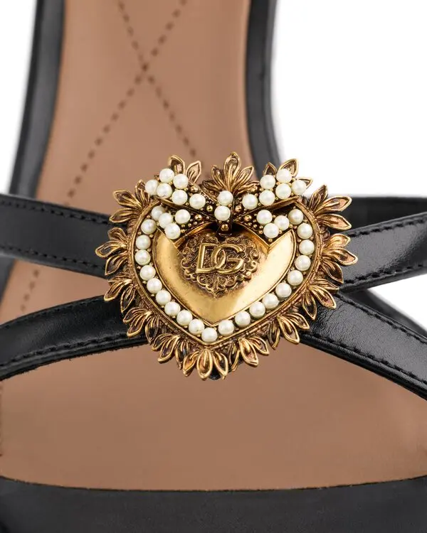 Dolce & Gabbana Devotion Strappy Sandals - Black