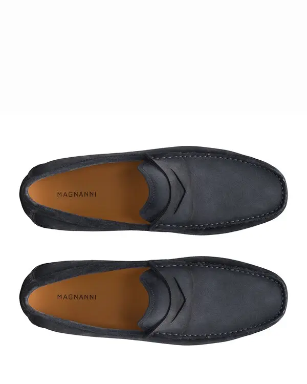 Magnanni Monterey Penny Driver Loafer - Navy