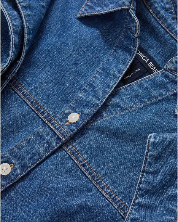 Veronica Beard Nestor Denim Shirt - Pool Party