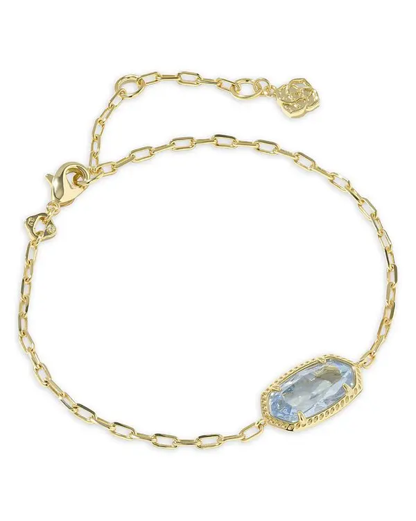 Kendra Scott Elaina Cubic Zirconia Link Bracelet - Gold Light Blue