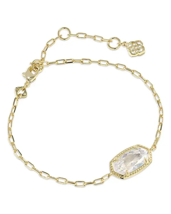 Kendra Scott Elaina Cubic Zirconia Link Bracelet - Gold White