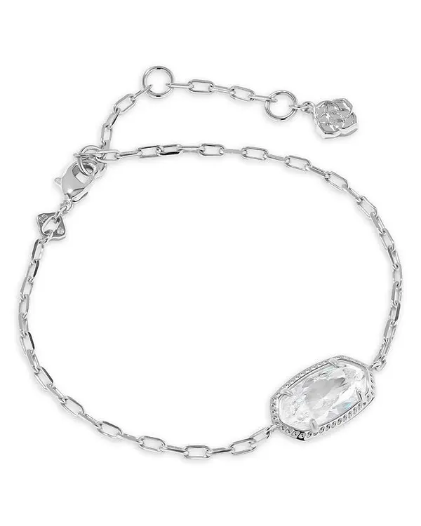 Kendra Scott Elaina Cubic Zirconia Link Bracelet - Silver White