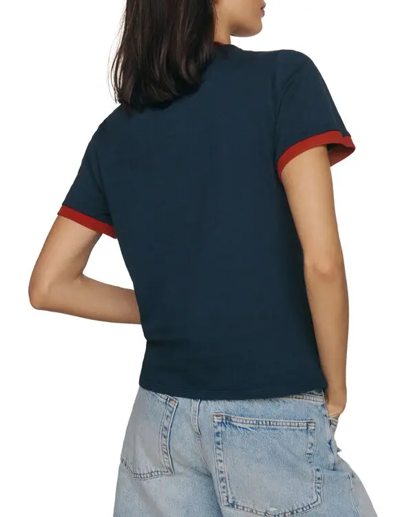 REFORMATION Classic Crew Tee - Midnight Logo