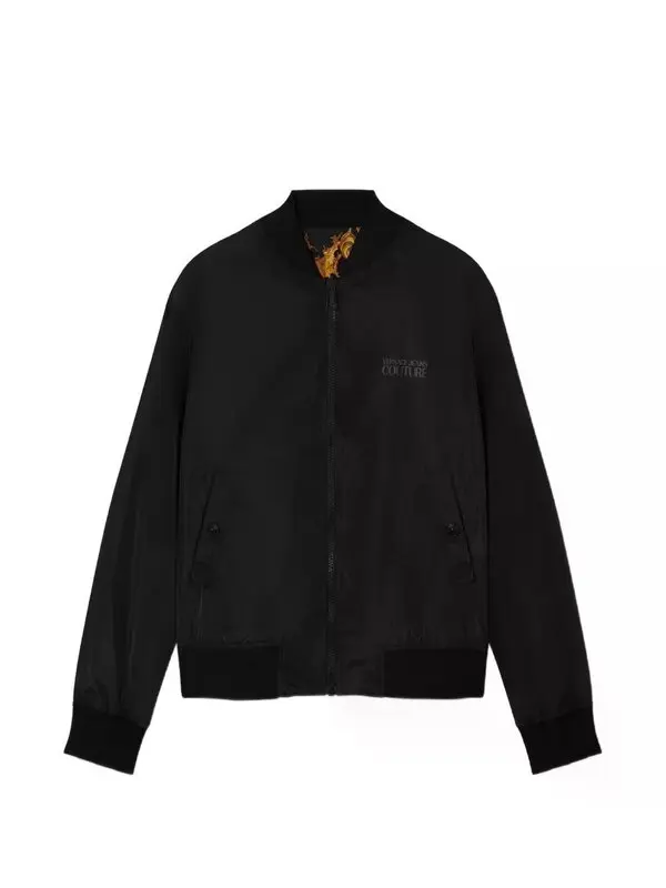 希少 美品 VERSACE Reversible Bomber Jacket Versace Reversible Bomber Jacket In Black - 19% Off | Editorialist