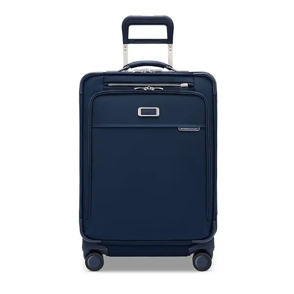 Briggs & Riley Compact 24 Checked Expandable Spinner Suitcase - Navy