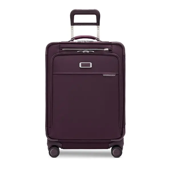 Briggs & Riley Compact 24 Checked Expandable Spinner Suitcase - Plum