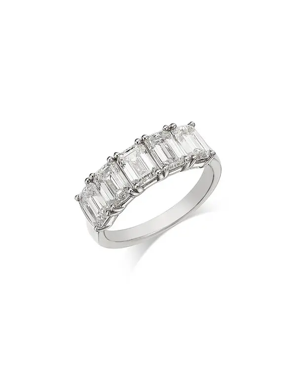 Bloomingdale'S Certified Lab Grown Diamond Emerald Cut Band In 14k Gold - White