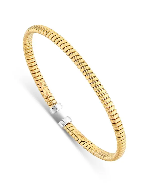 ALBERTO MILANI 18k Yellow Via Bagutta Tubogas Bangle Bracelet - Gold