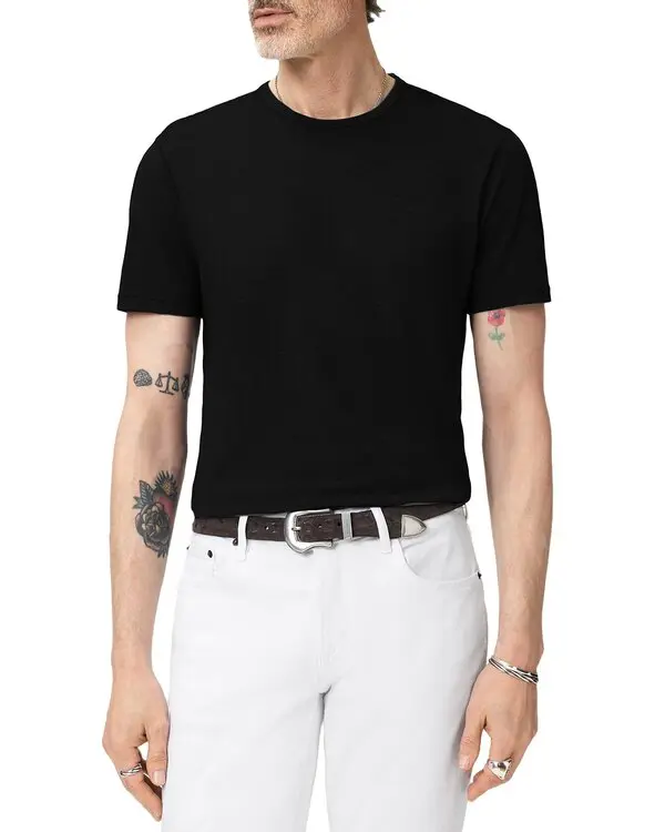 John Varvatos Bale Short Sleeve Burnout Tee - Black