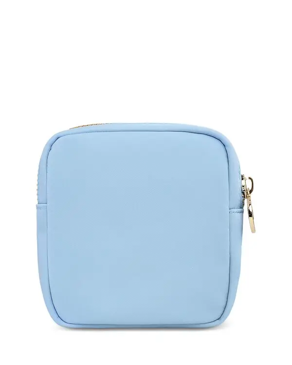 Stoney Clover Lane Mini Embroidered Nylon Pouch - Periwinkle