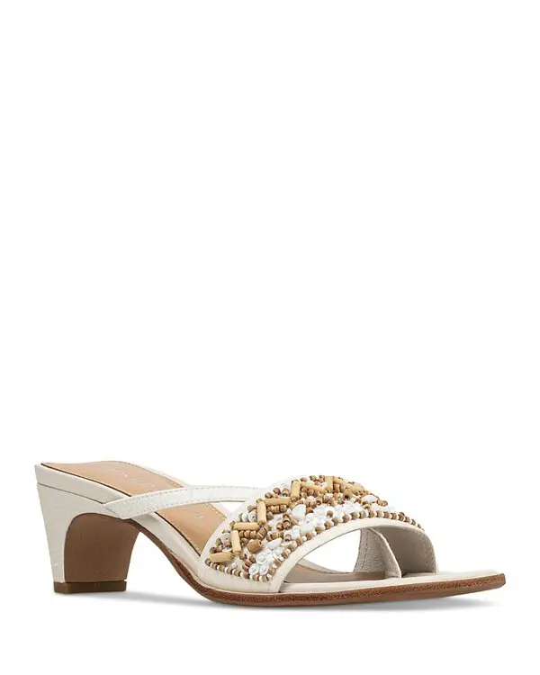 DONALD PLINER Dhora Mid-heel Sandals - Natural/white