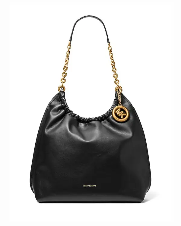 Michael Kors Indie Large Cinched Shoulder Bag - Black