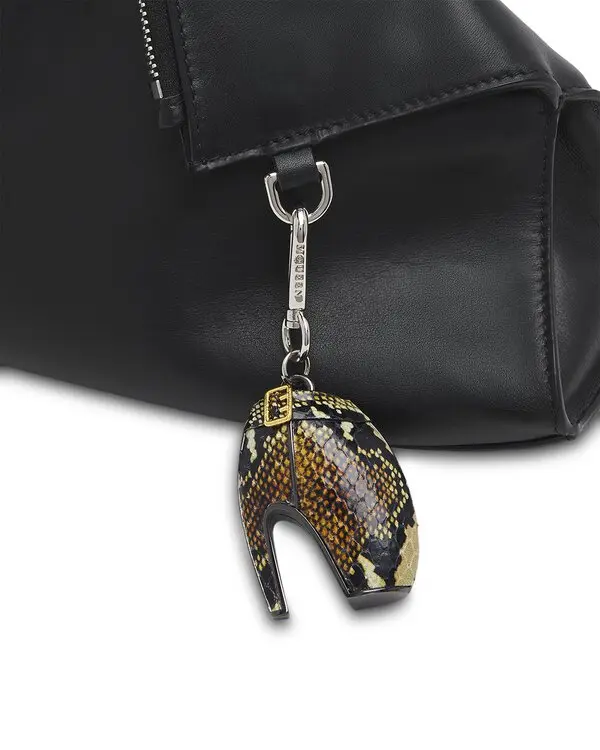 Alexander McQueen Snake Print Boot Charm - Black/multi