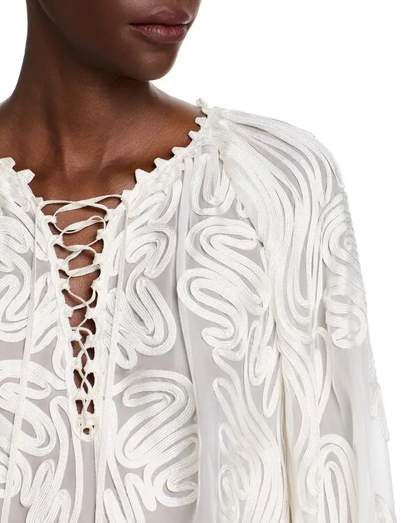 Kobi Halperin Florence Lace Up Blouse