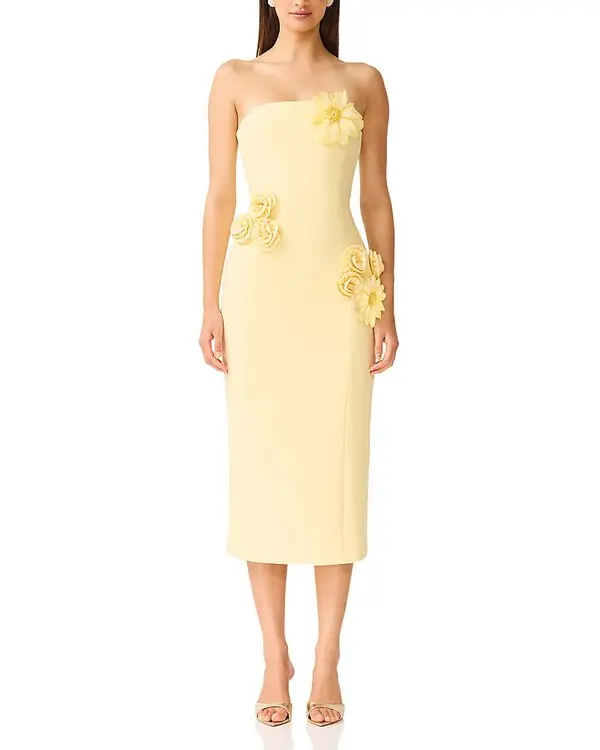 ELLIATT Ilana Floral Applique Midi Dress