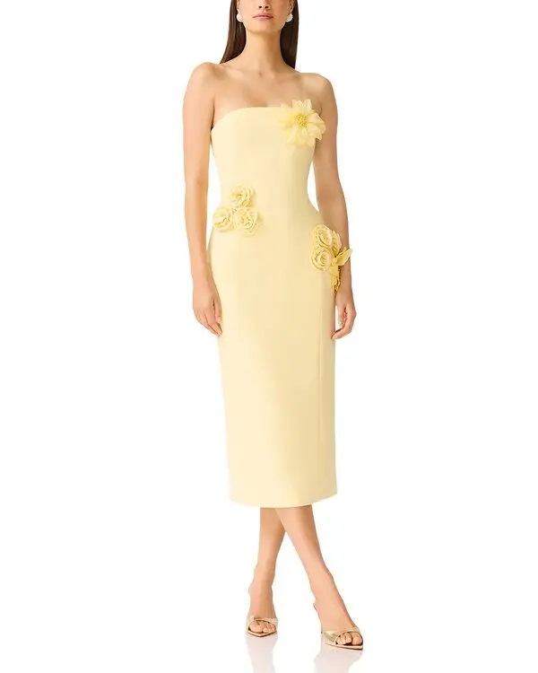 ELLIATT Ilana Floral Applique Midi Dress