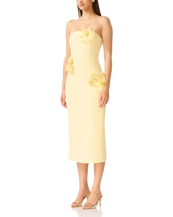 ELLIATT Ilana Floral Applique Midi Dress