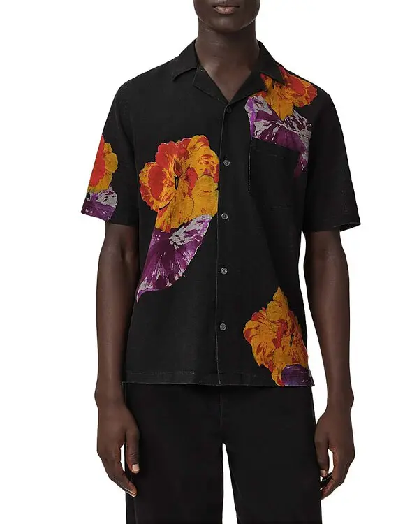 ALLSAINTS Nouvelle Short Sleeve Shirt - Jet Black