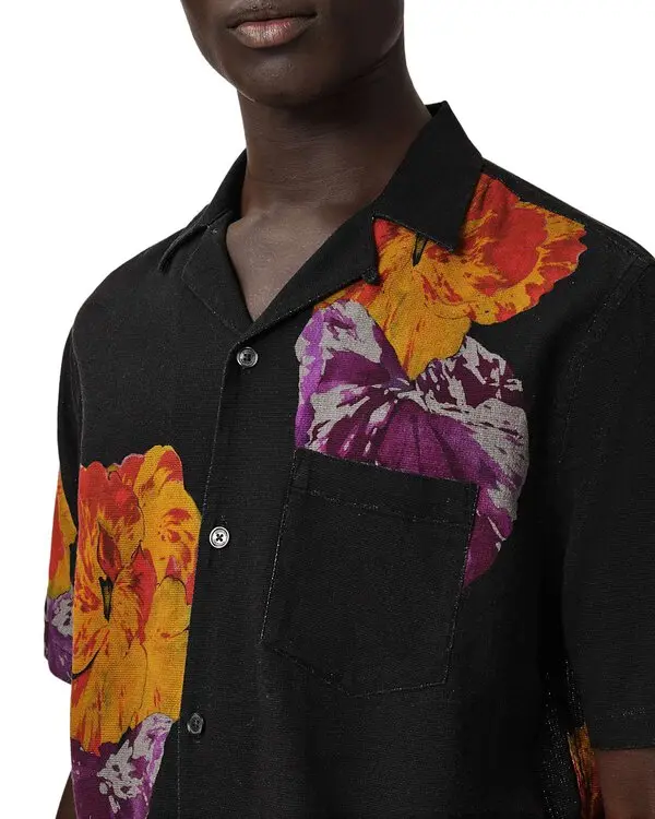 ALLSAINTS Nouvelle Short Sleeve Shirt - Jet Black