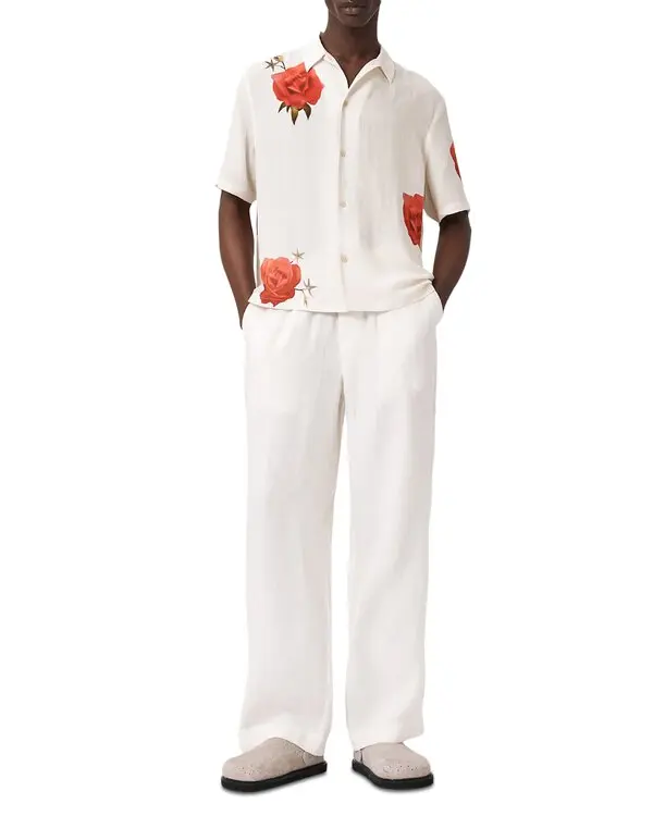 ALLSAINTS Fleur Fazed Short Sleeve Shirt - Ecru