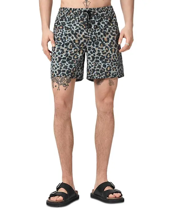 ALLSAINTS Silesia Slim Fit 6.7" Swim Shorts - Clouded Grey