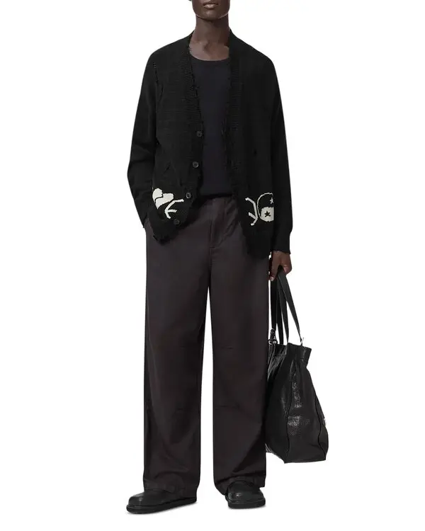 ALLSAINTS Tabua Graphic Cardigan - Black
