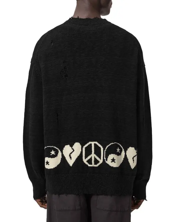 ALLSAINTS Tabua Graphic Cardigan - Black